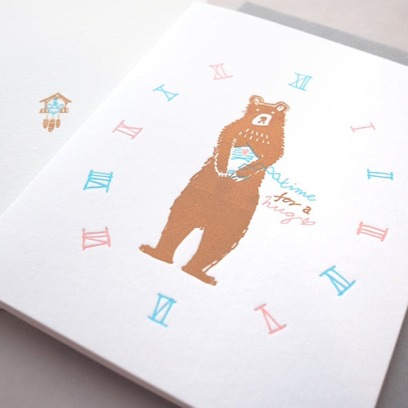 bear hug - letterpress love card – ditto ditto
