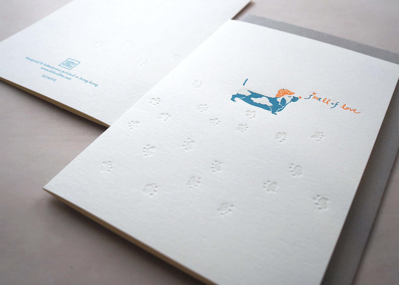 smell of love - letterpress love card – ditto ditto