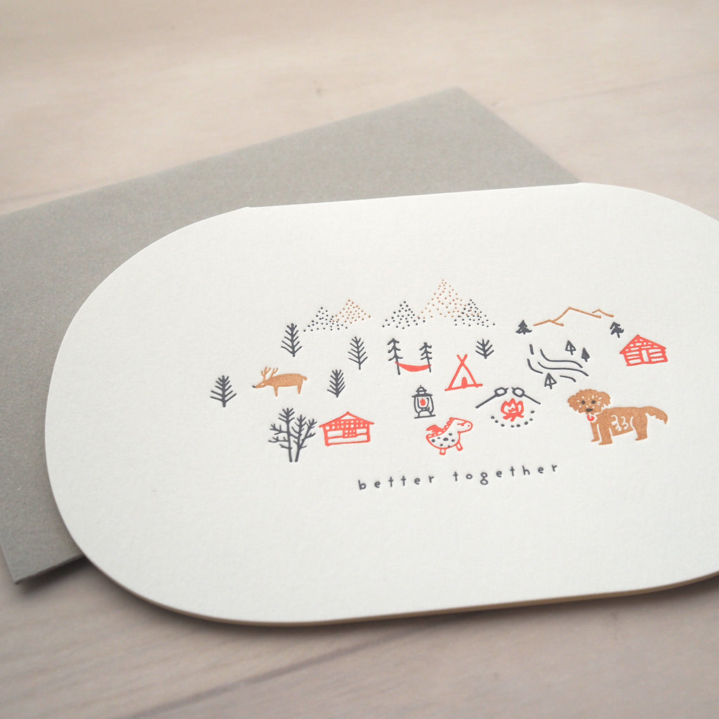 better together - letterpress greeting card – ditto ditto
